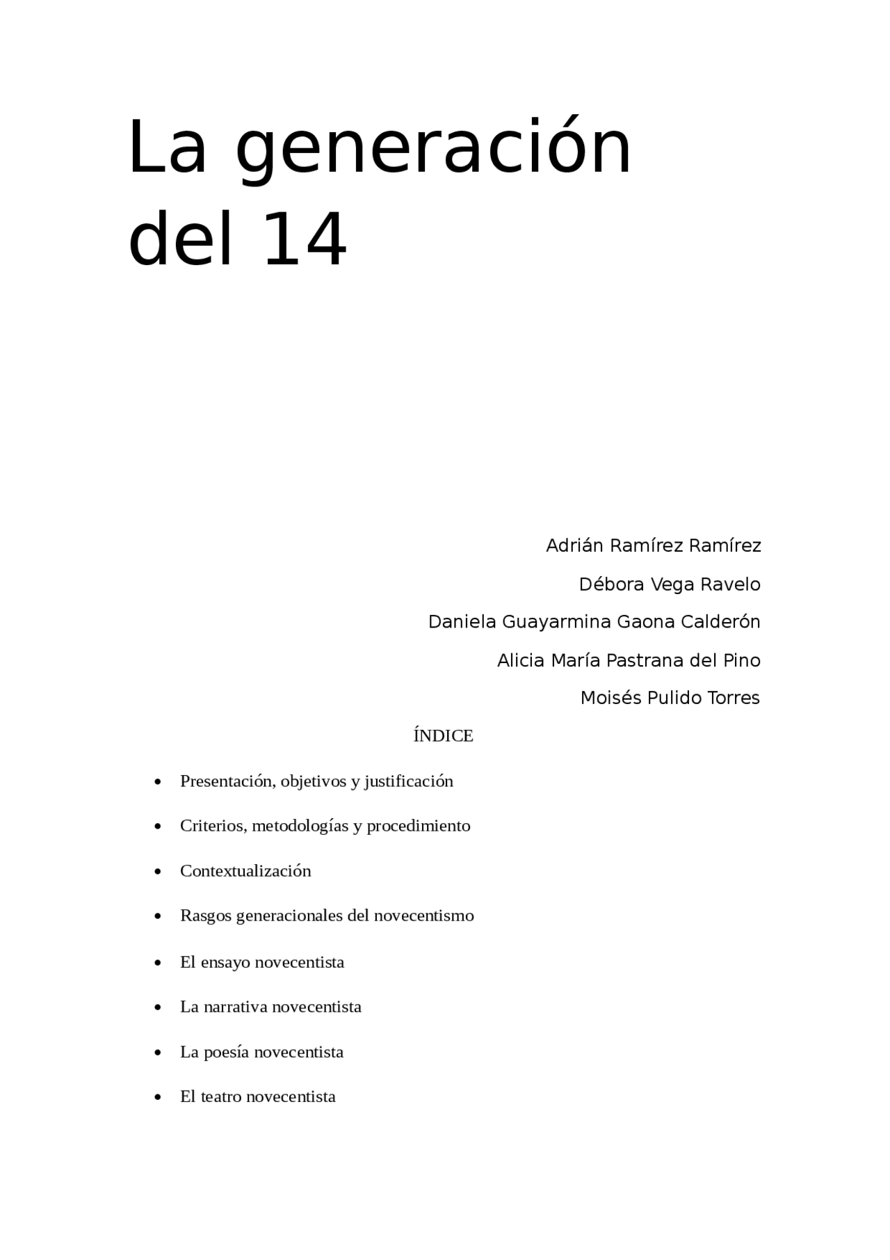 ¿Dónde surge la Generación del 14? | Que Visitar en España